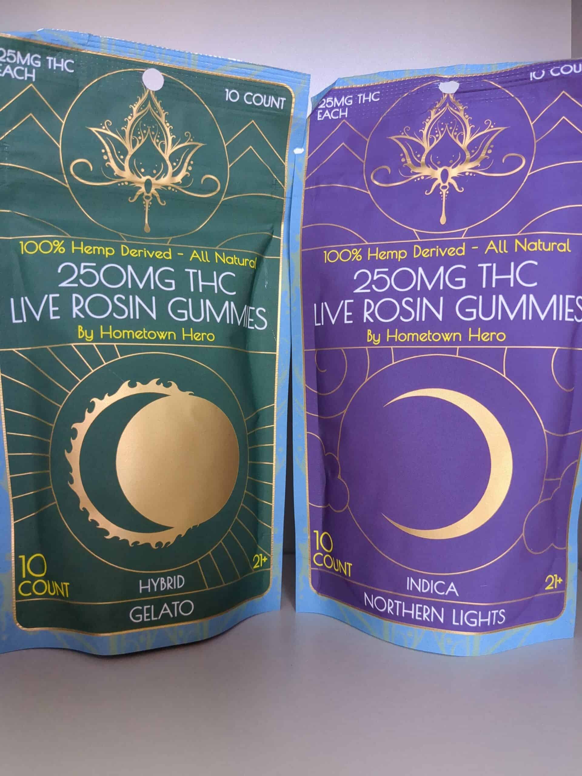 Hometown Hero 25mg Delta 9 + Live Rosin Strain Specific Gummies ...