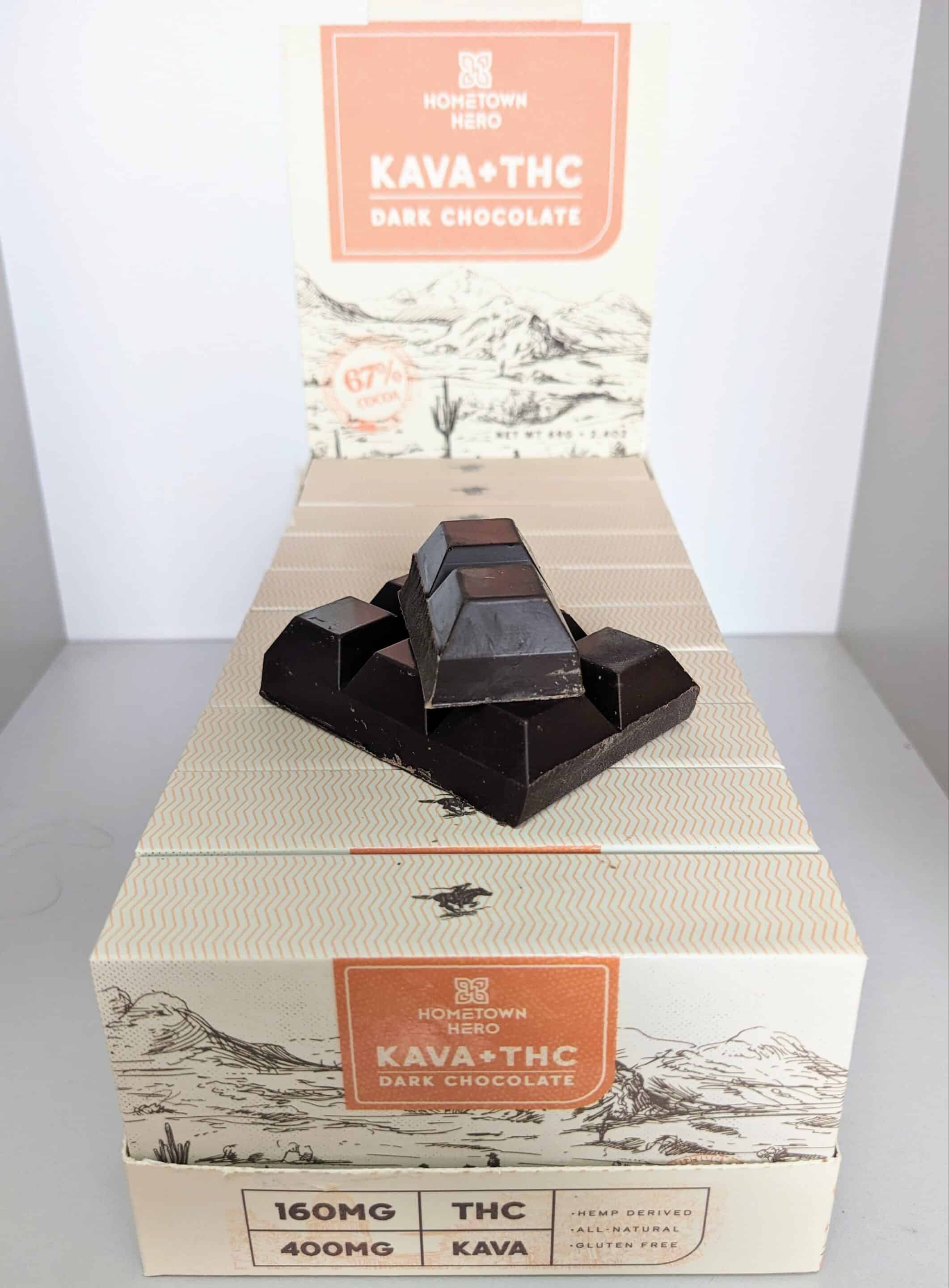 Hometown Hero 400mg Kava 160mg Delta 9 THC Chocolate Bars | CBD etc.